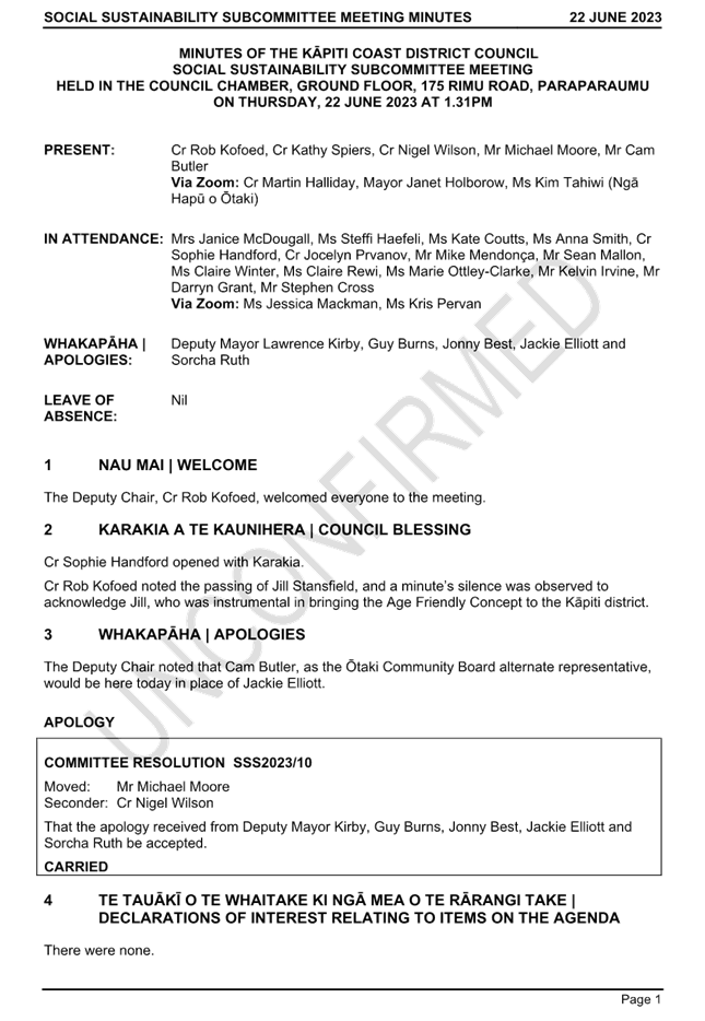 Agenda of Social Sustainability Subcommittee Meeting - Thursday, 3 ...