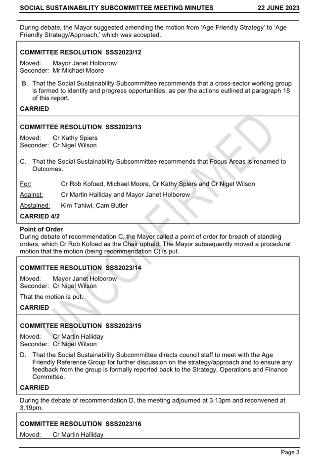 Agenda of Social Sustainability Subcommittee Meeting - Thursday, 3 ...