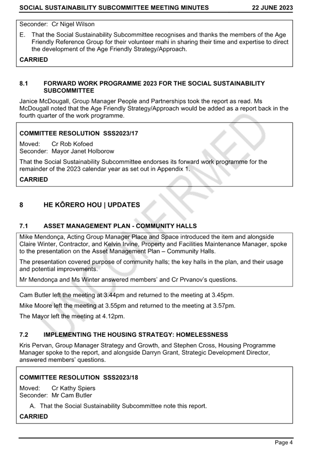 Agenda of Social Sustainability Subcommittee Meeting - Thursday, 3 ...