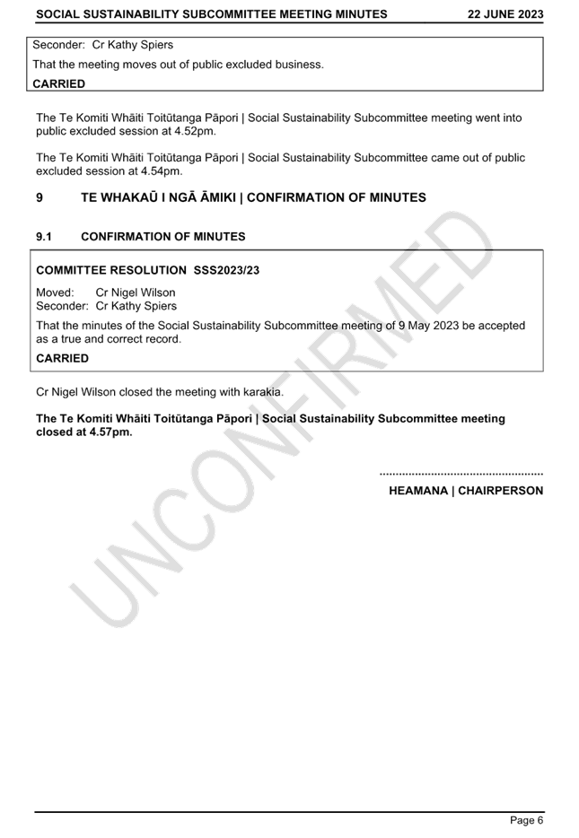 Agenda of Social Sustainability Subcommittee Meeting - Thursday, 3 ...