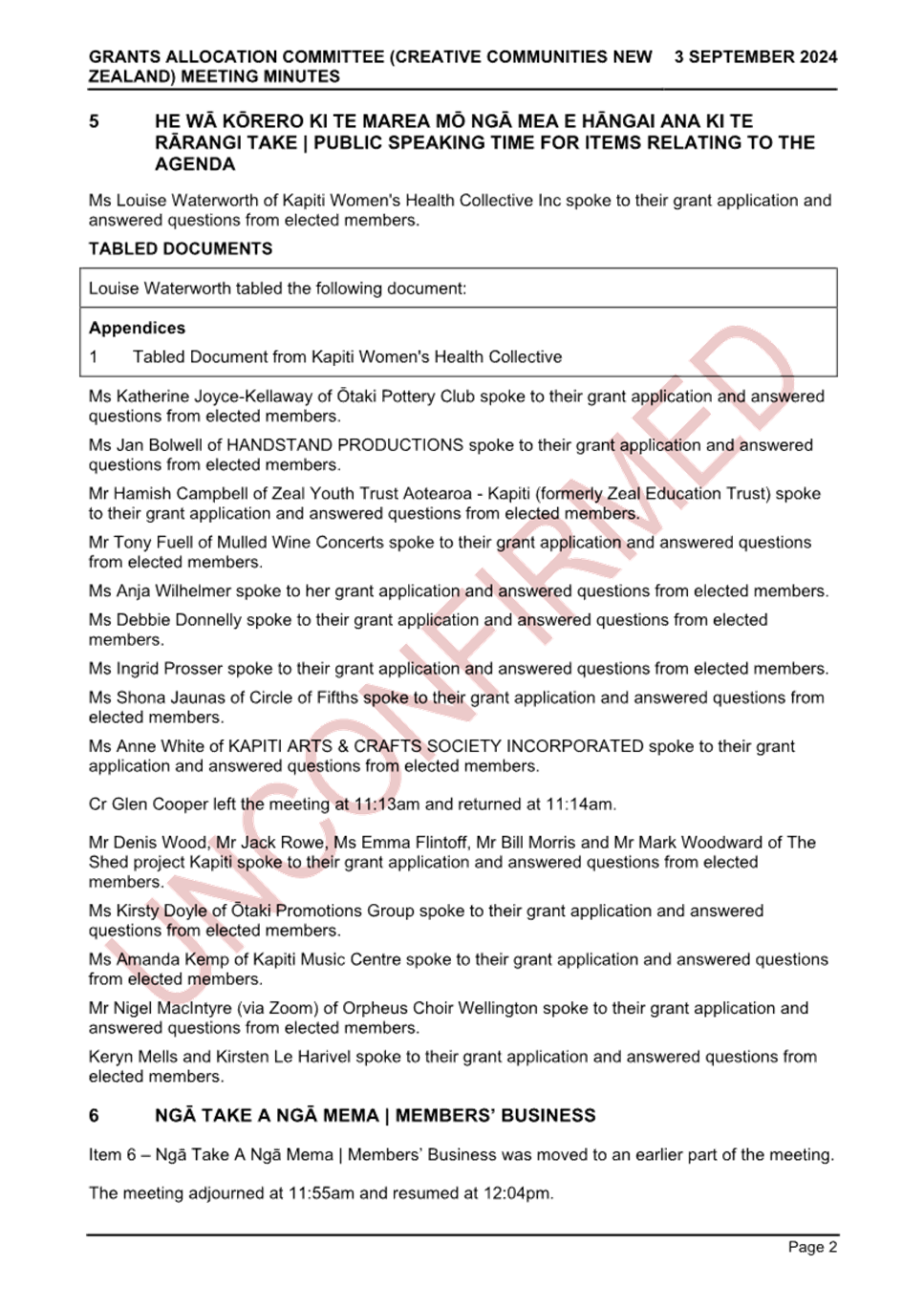 Agenda of Grants Allocation Committee (Creative Communities New Zealand ...